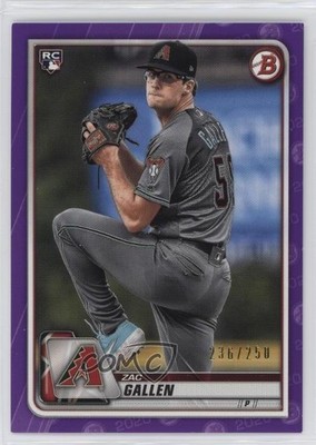 2020 Bowman Purple 236/250 Zac Gallen #75 Rookie RC 0s2 | eBay