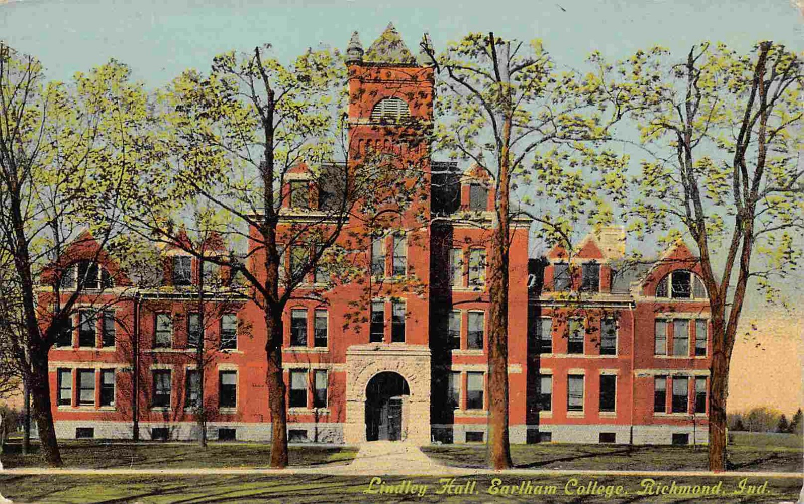 Lindley Hall Earlham College Richmond Indiana 1912 postcard | eBay