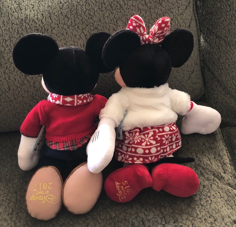 Disney Store Minnie Mickey Mouse Christmas Plush Toy Exclusive 2015 ...