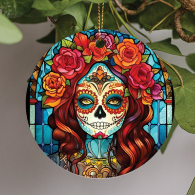 Day of the Dead, Día de Los Muertos, Catrina, Stained Glass Inspired ...