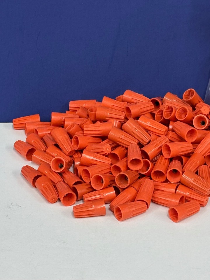 100-PK Screw-On Twist Wire Connectors Nuts 22-14 AWG Gauge Electrical ...