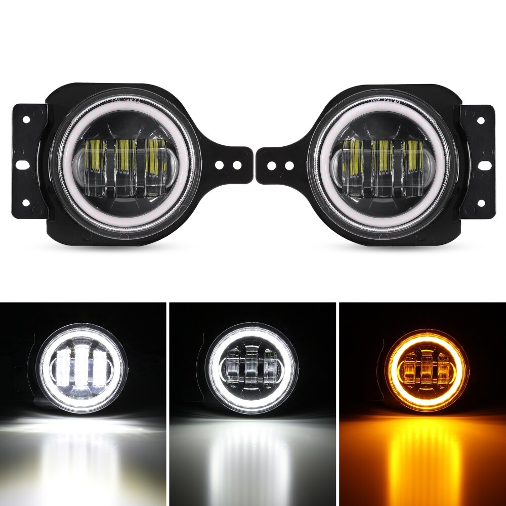 LED Fog Light Lamp Kit 82215549 2007-2021 for Jeep Wrangler JK JL Sport ...