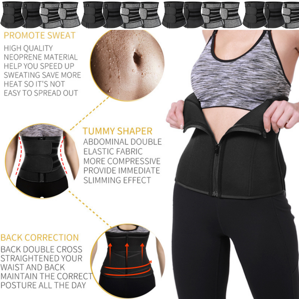 Womens Slimming Waistband Shapewear Three-belt Reinforced Sports ...