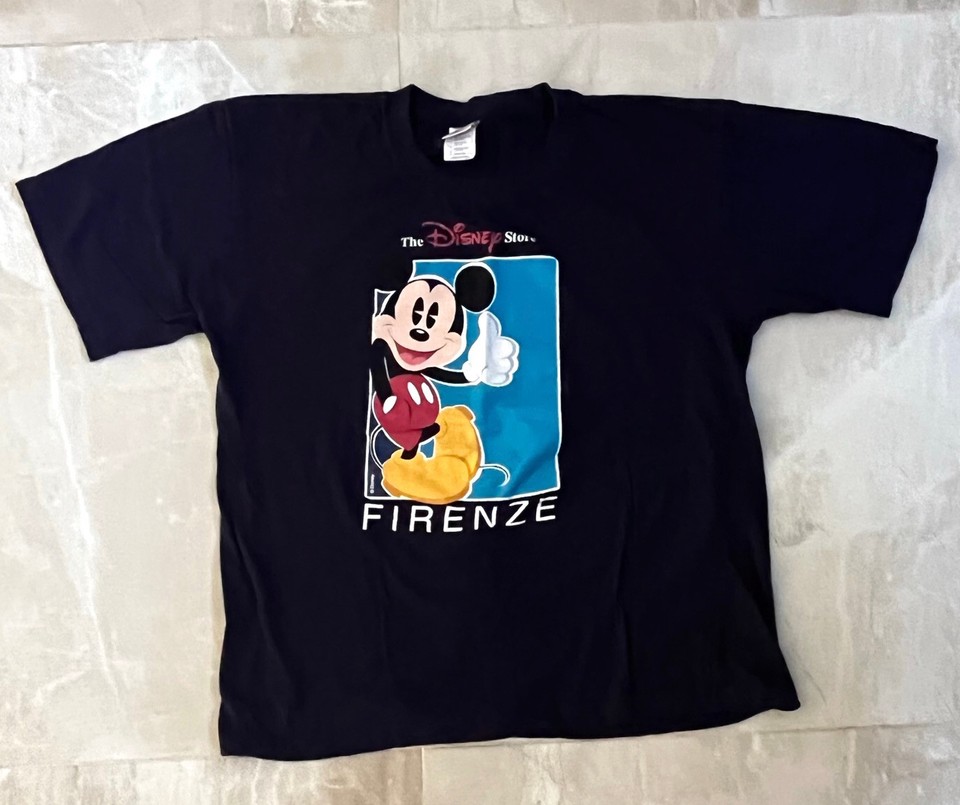THE DISNEY STORE MICKEY THUMBS UP FIRENZE , ITALY T-SHIRT- XL | eBay