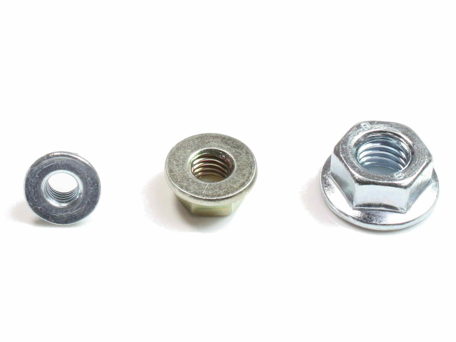 M6 DIN 6923 8. gal. verzinkte Sechskantmuttern mit Flansch Bund Muttern ...