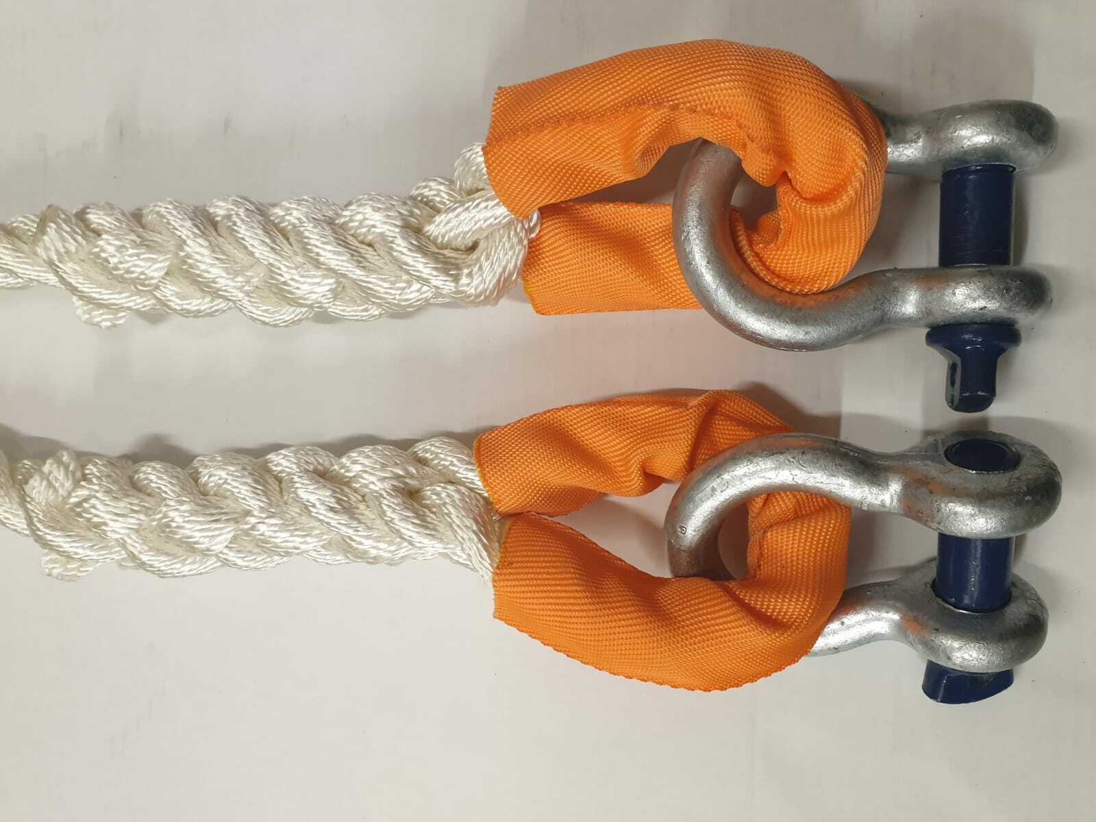 24mm Nylon 12 Tonne Tow Rope - 10Mtrs Long 4x4 Recovery Rope With Bow ...