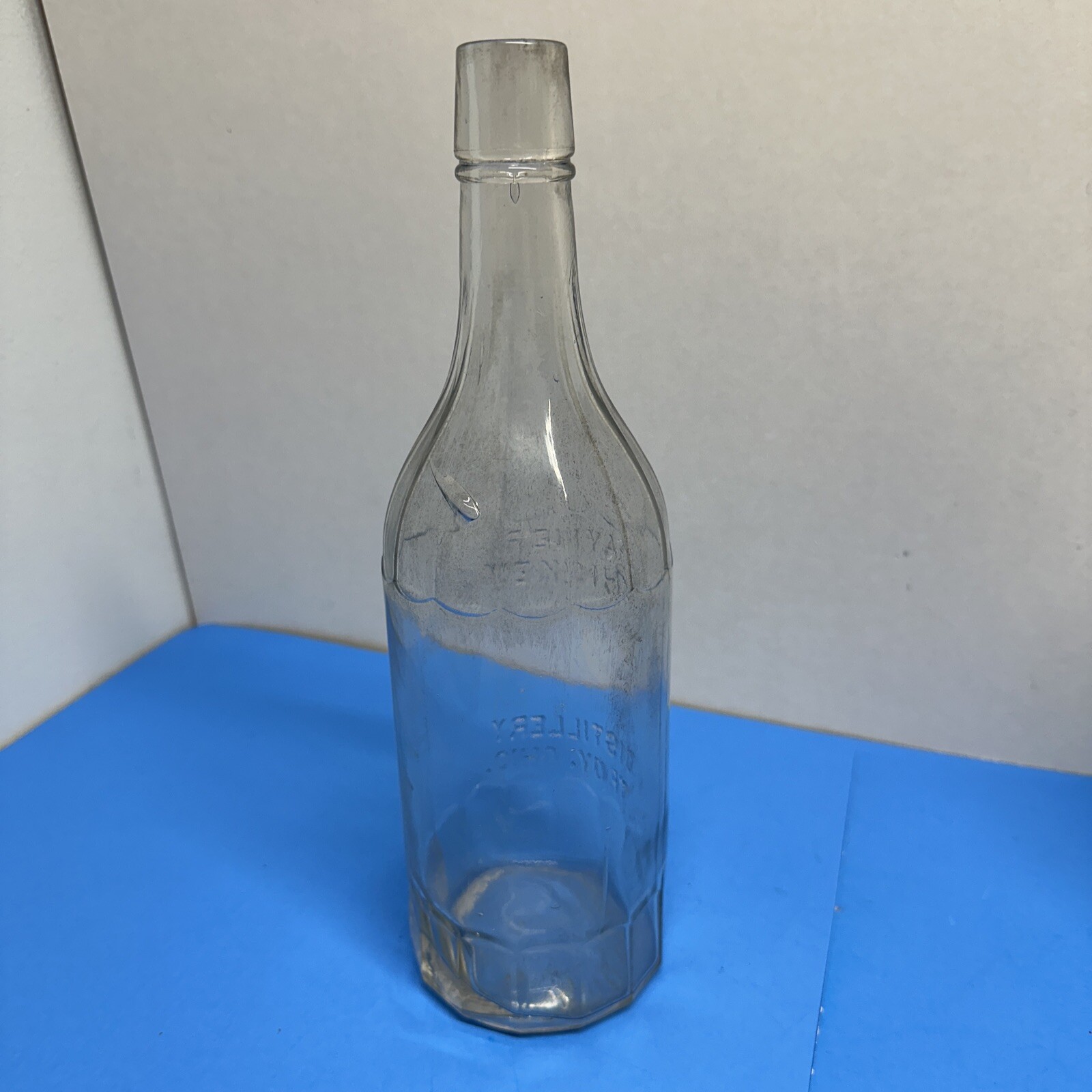 Hayner Whiskey Distillery Antique Clear Glass Bottle Troy Ohio 1897 11. ...
