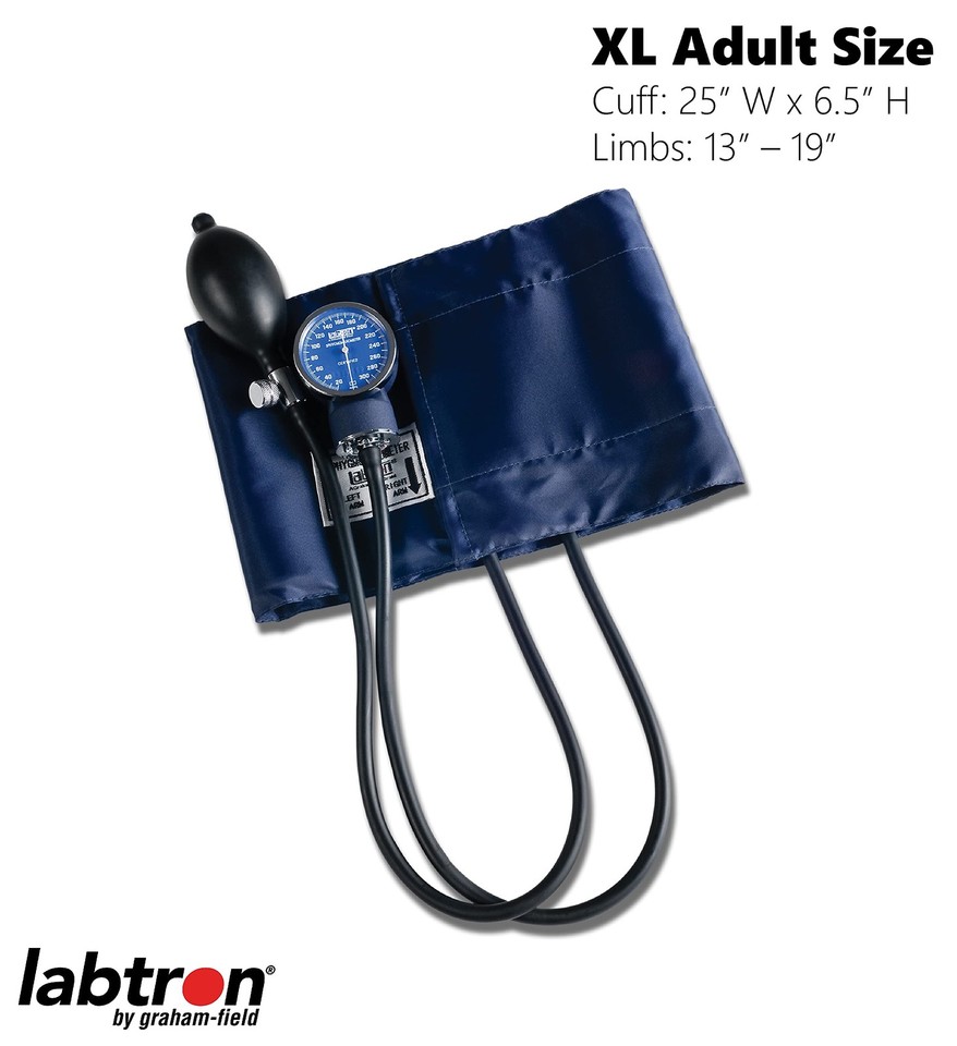 Labtron Professional Healthcare Adult XL Blood Pressure Cuff Kit with ...