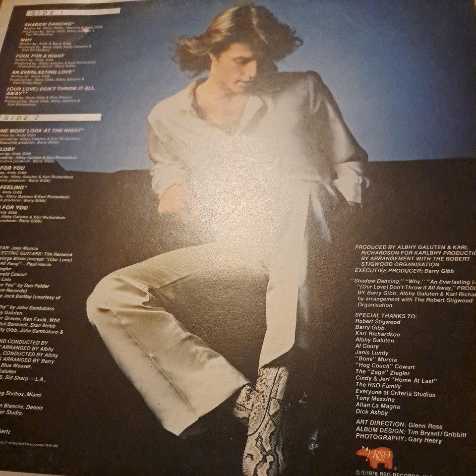 Andy Gibb Shadow Dancing Vinyl Record LP Retro Classic Album | eBay UK