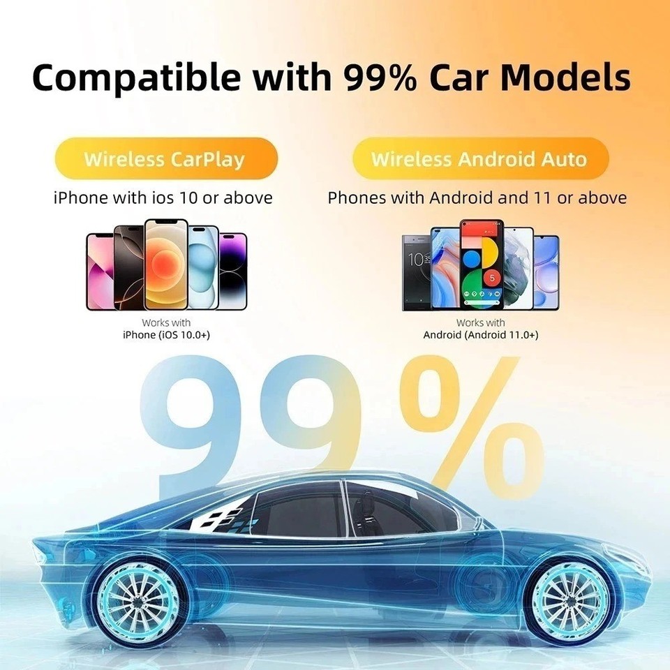 2026 USB Wireless CarPlay Adapter For iPhone Apple Wireless Dongle Plug ...