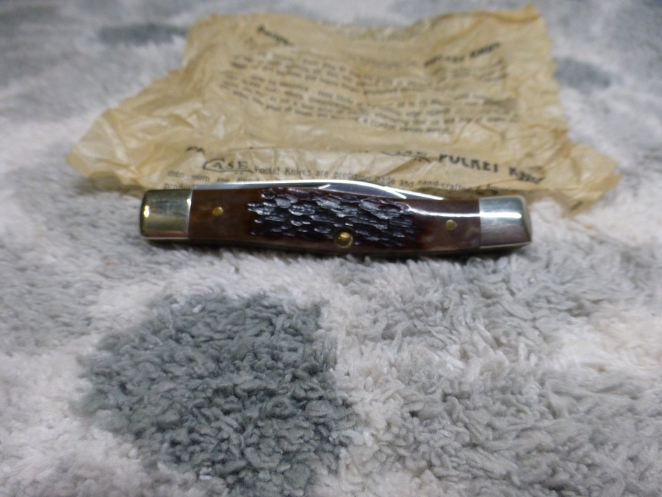 NOS!!! 1984 Case XX USA 62032 6 Dot Jack Knife 2 Blades With Care Paper ...