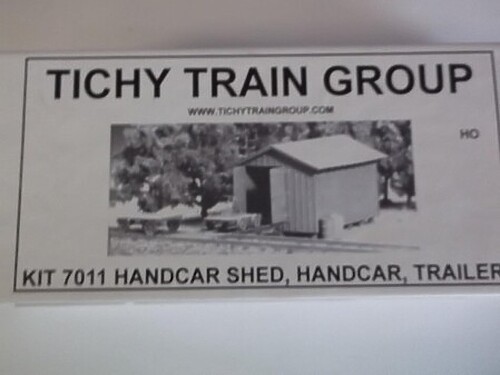 Tichy-Train Handcar Shed w/Handcar & Trailer Kit - HO Scale Model ...