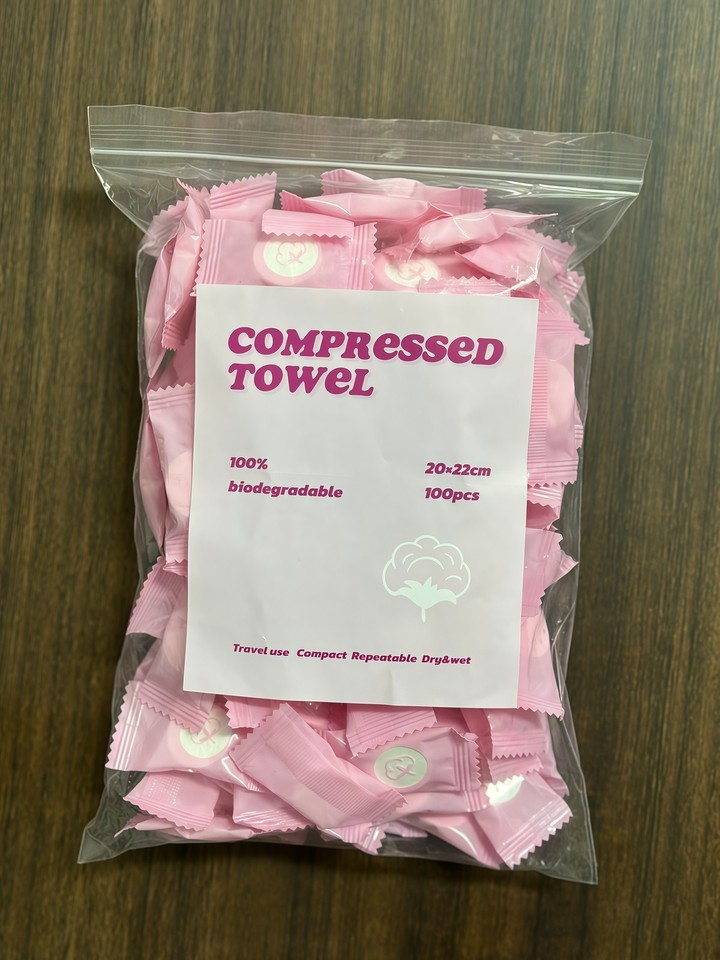 100 Pack Magic Towel Compressed Towel Coin Tissue Cotton - Just Add ...