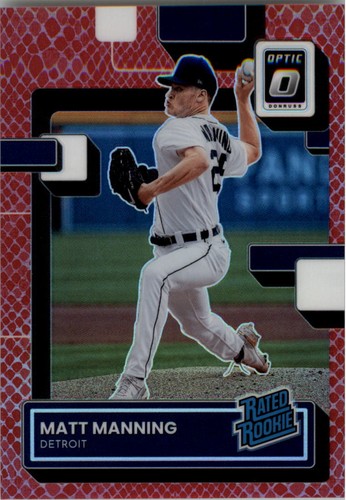 2022 Donruss Optic Red Dragon Scale Parallel #33 Matt Manning RR /99 ...