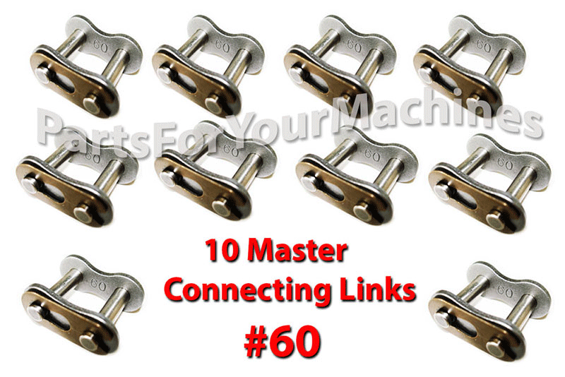 (10) #60 Chain Connecting Master Links For Roller Chain 60, Forestry ...