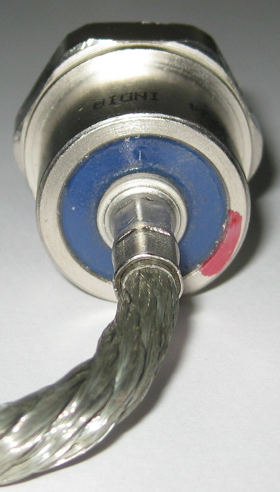 150 Amp 200 Volt Stud Mounted Diode with Wire / Lug - Anode 3/8-24 Stud ...