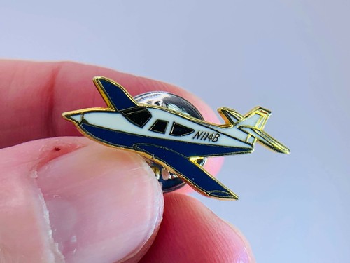 Airplane N114B Cloisonné Enamel Vintage Gold Tack Pin V-5476 | eBay