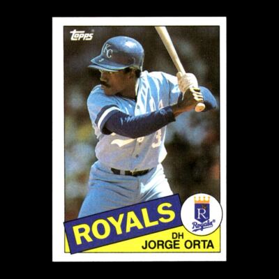 Jorge Orta 1985 Topps Kansas City Royals #164 R321H 25 | eBay