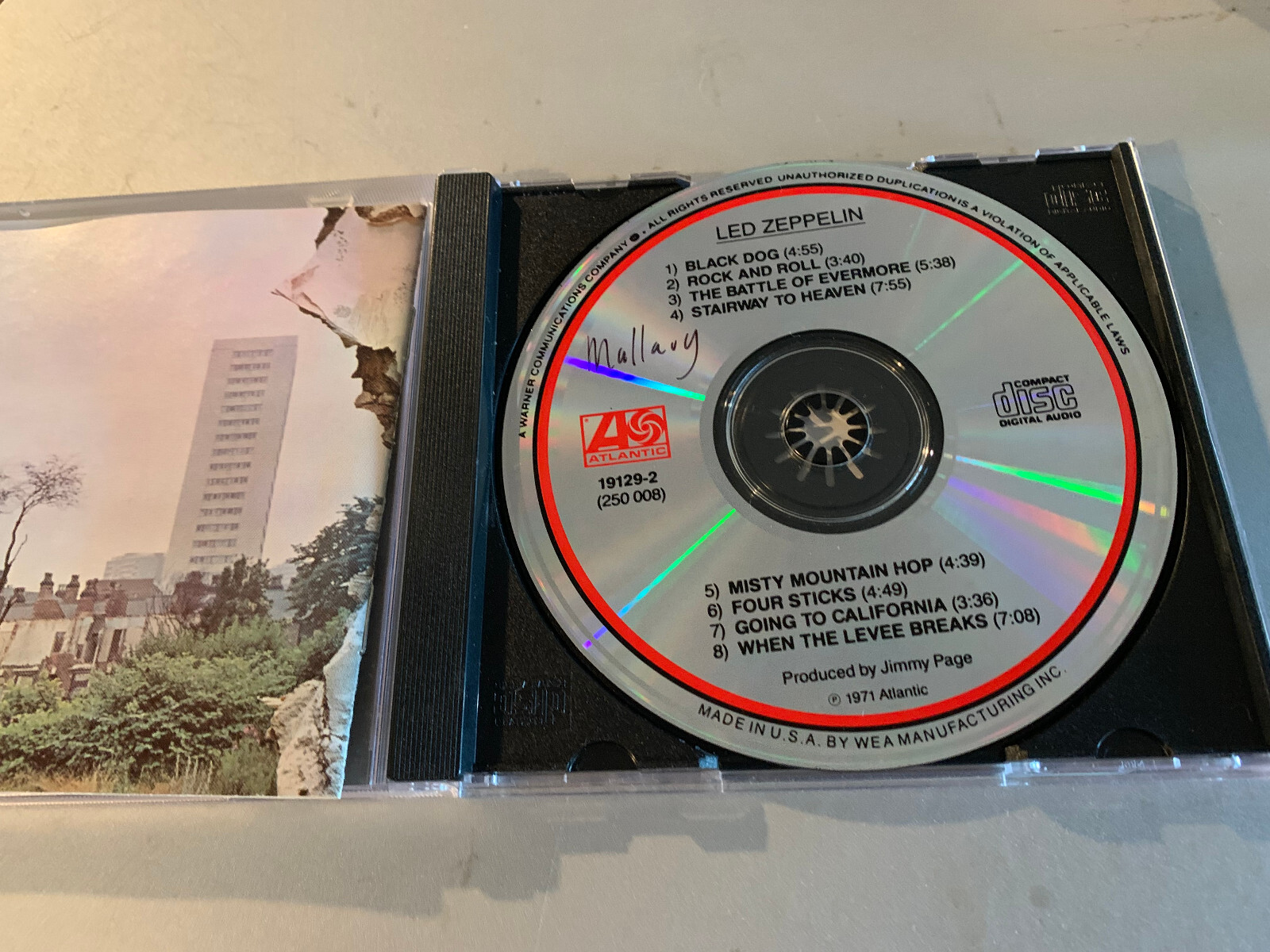 Led Zeppelin – Untitled IV CD USA 3 19129-2 SRC=21 SRC pressing VG ...