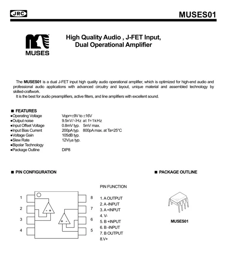 JRC NJM5534DD (NE5534 A) Low Noise Audio Op Amp, DIP, Lot, 49% OFF