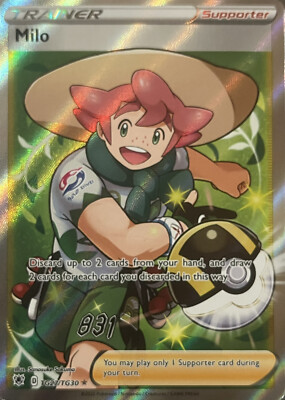 Milo TG27/TG30 Astral Radiance Trainer Gallery NM Full Art Rare Pokemon ...