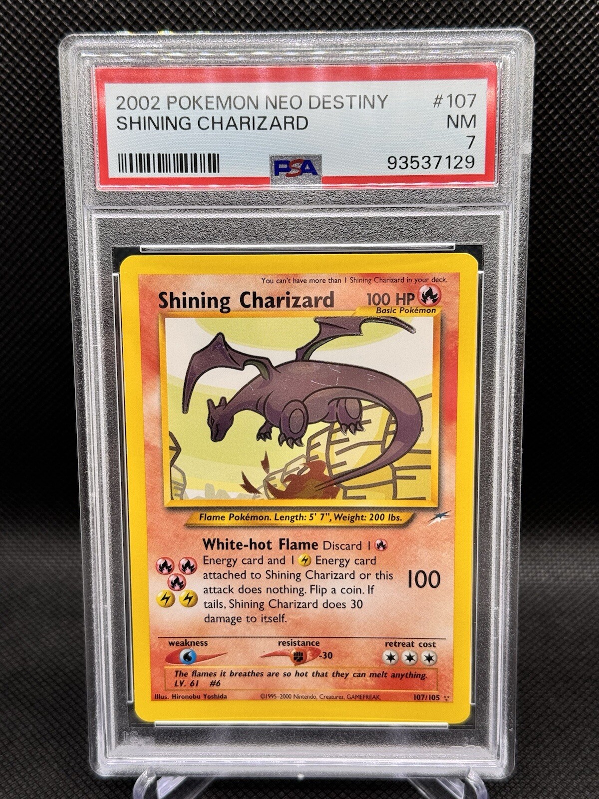 2002 Pokemon Neo Destiny Shining Charizard Holo 107/105 PSA 7 NM | eBay