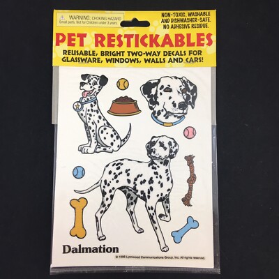 Dalmatian Pet Restickables New Sealed 1996 Colors Glow Like Stained ...