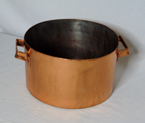C Falk Large Copper Stock Pot 11" Diameter VTG Hand Forged Dovetails ...