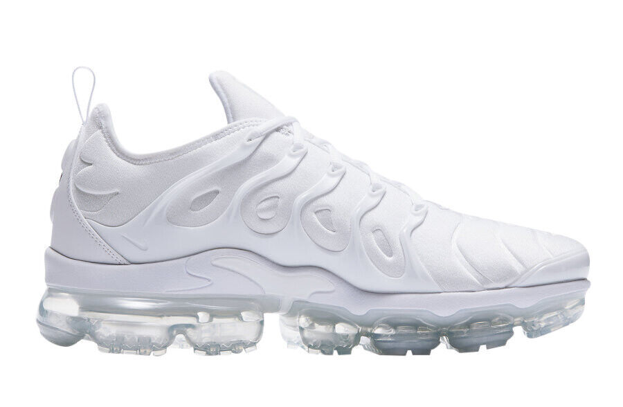 Authentic NIKE Air Vapormax PLUS / Men's / WHITE-WHITE- PURE PLATINUM ...