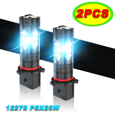 2x P13W Blue LED Front Fog Light DRL Bulbs For Chevy Camaro RS ZL1 2010 ...