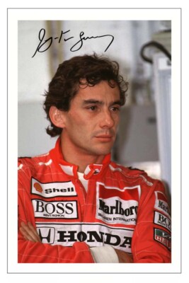 AYRTON SENNA Signed Autograph PHOTO Fan Gift Signature Print FORMULA ...
