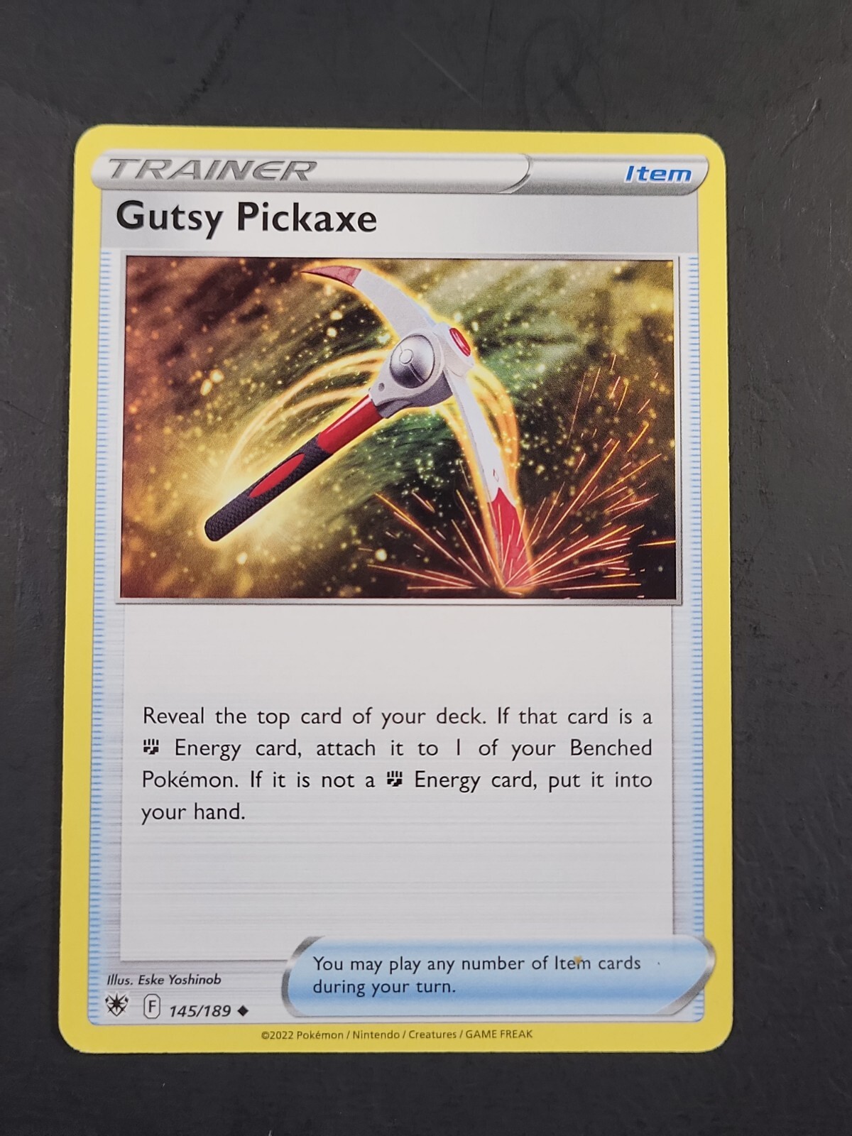 Pokemon Astral Radiance Gutsy Pickaxe Trainer Uncommon Card 145/189 NM ...