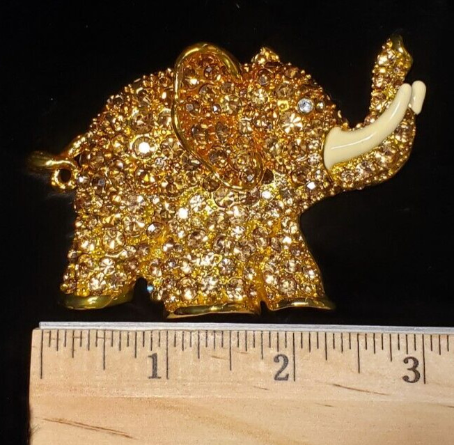 DESIGNER PRINCESS AMANDA BORGHESE ELEPHANT BROOCH PIN… - Gem