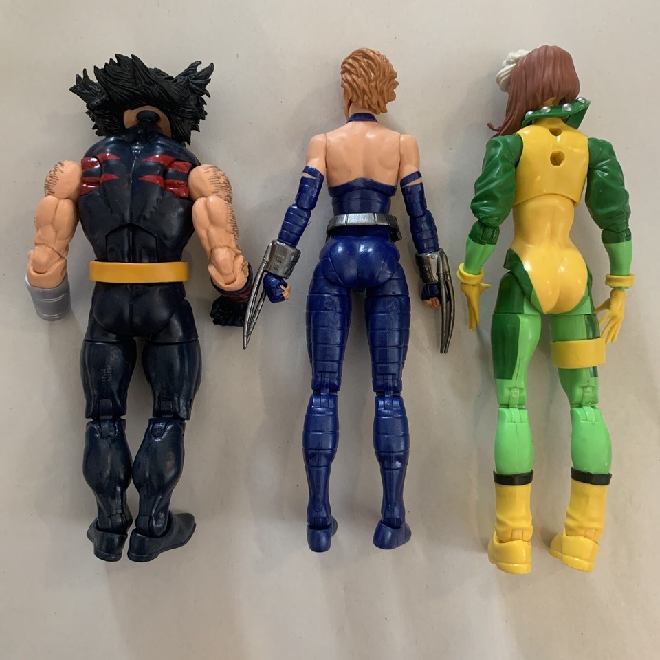 X-Men Marvel Legends 6-Inch Wolverine Action 3 Figure Lot Rogue Cat | eBay