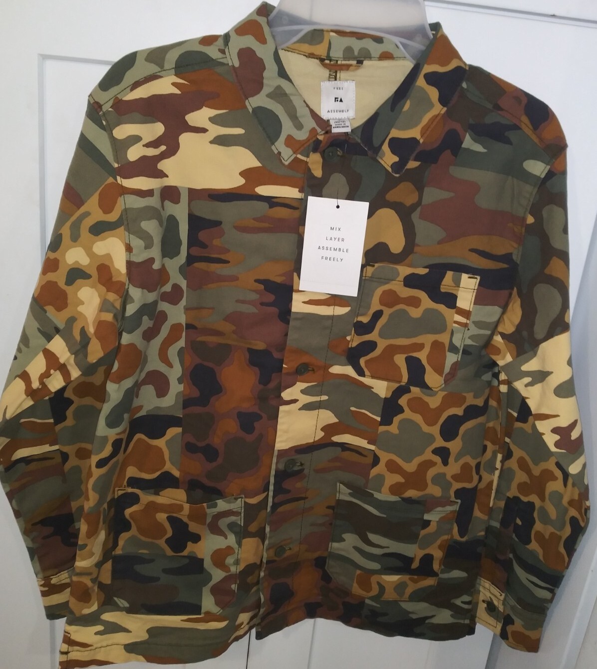 Free Assembly Boys Patchwork Camo Chore Jacket Size 14/16 New With Tag ...