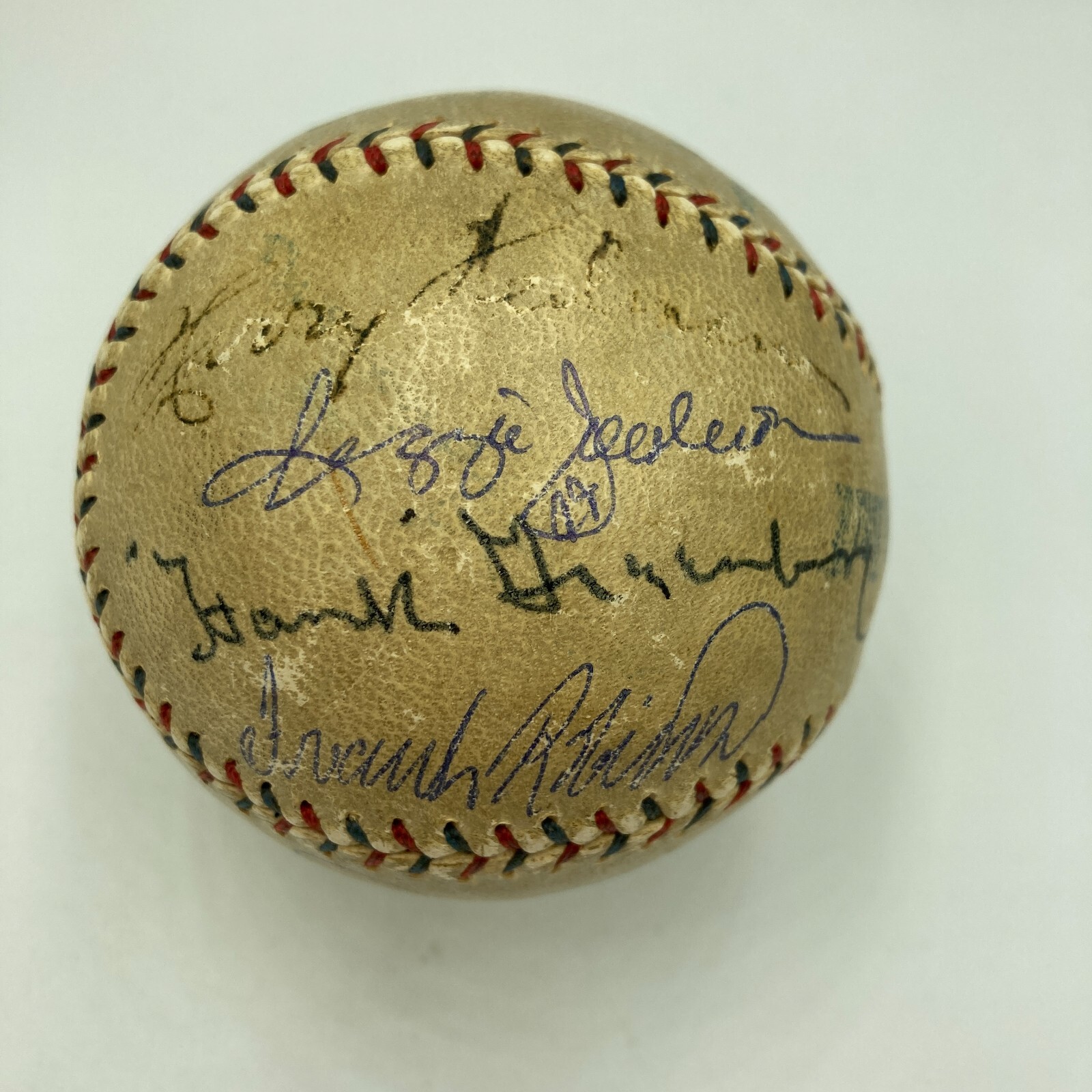 Babe Ruth Roger Maris Hank Aaron Mickey Mantle HR Kings Signed Baseball ...