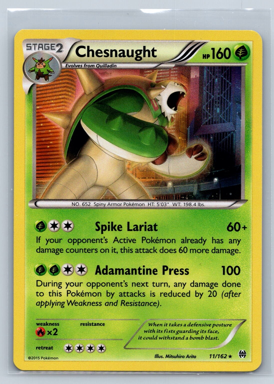 Chesnaught - XY BREAKthrough 11/162 Holo Rare Pokemon TCG Card | eBay