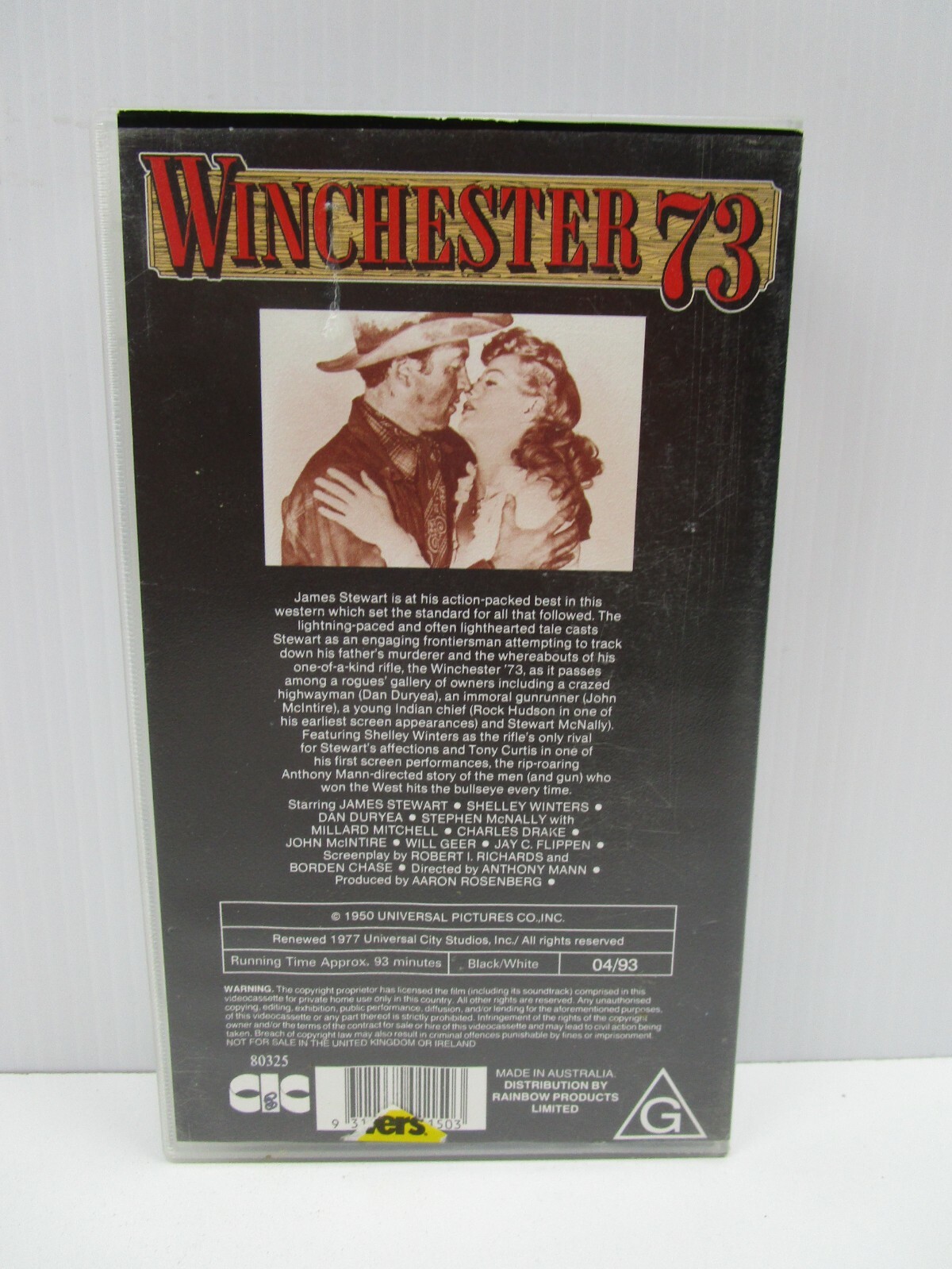 Winchester 73, Western, VHS Tape, Vintage Video, Movie G | eBay