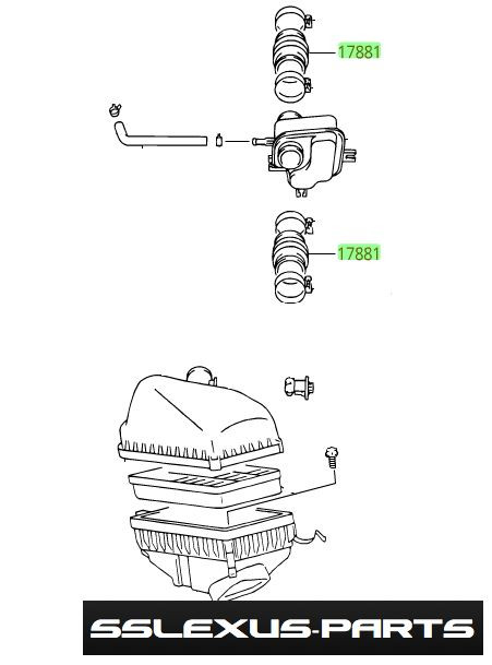 Lexus ES300 (1997-1998) OEM Genuine Rubber AIR INTAKE HOSE BOOT 17881 ...