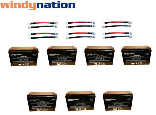 AGM Deep Cycle Battery Bank 12V 24V 48V Off Grid Solar Wind 100AH to ...
