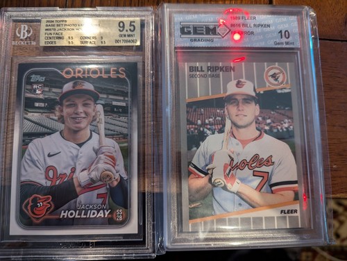 2024 Topps Jackson Holliday Fun Face 9.5 #697 / Bill Ripkin Error Card ...