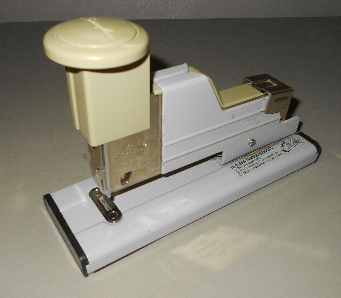 Swingline No. 13 Heavy Duty Stapler & Staples Vintage Unusual Grey Tan ...