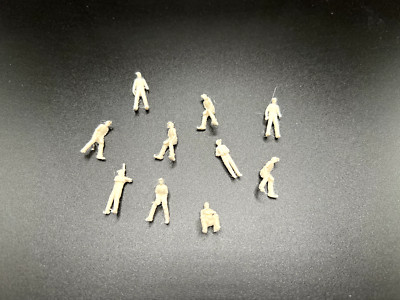 HO Scale Baseball Players-10 Piece Set Batter Pitcher Catcher Fielders ...