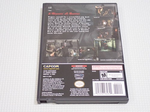 Nintendo GameCube Resident Evil Preview Disc USA NTSC Complete | eBay