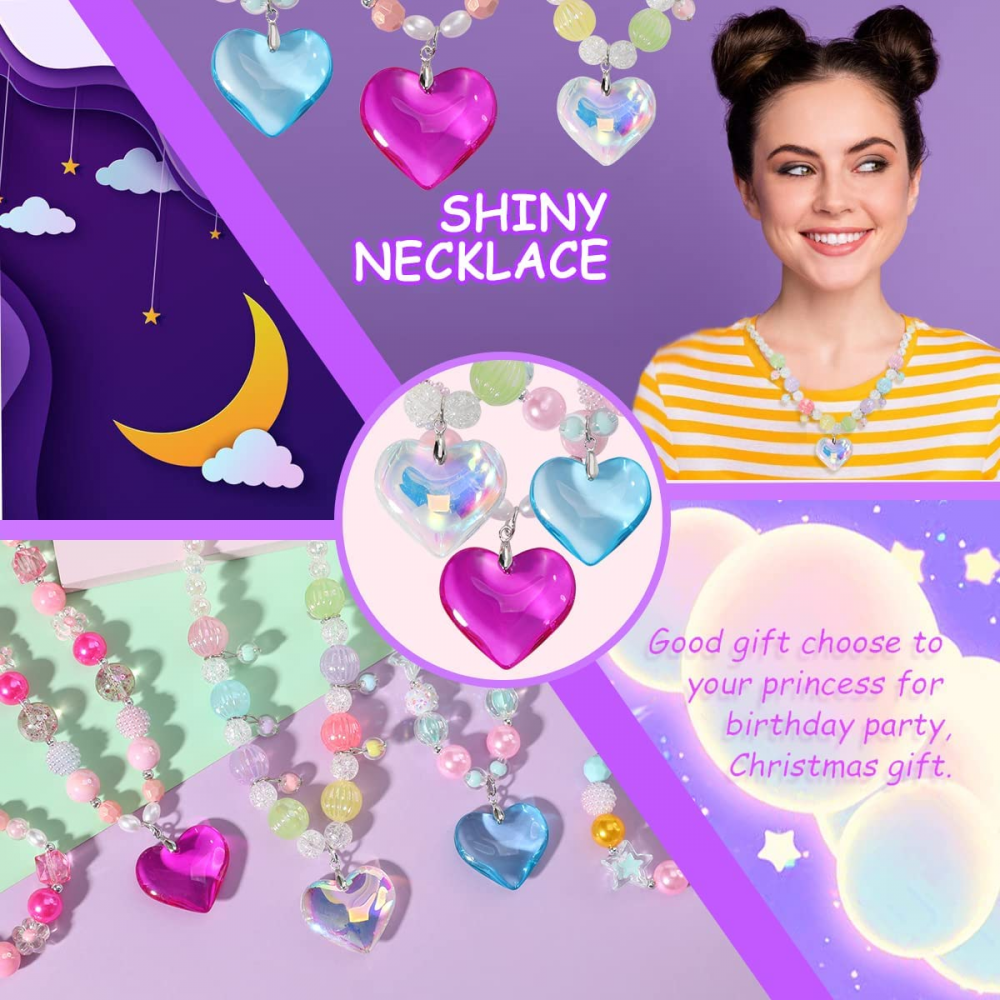 PinkSheep Beads Necklace and Bracelet for Kids, 3 Sets, Little Girls... 606314932299 | eBay