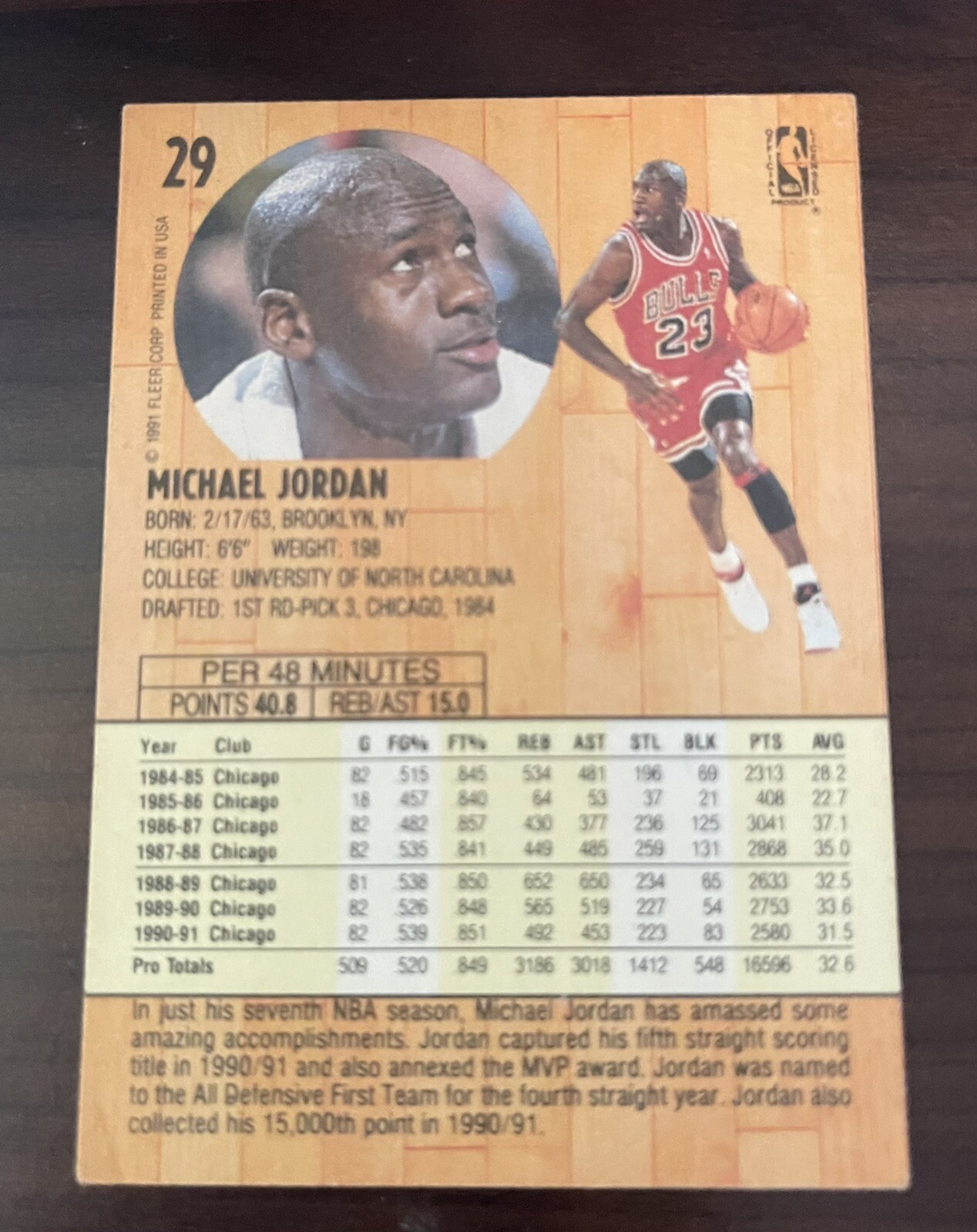 1991-92 Fleer - Michael Jordan #29 for sale online | eBay