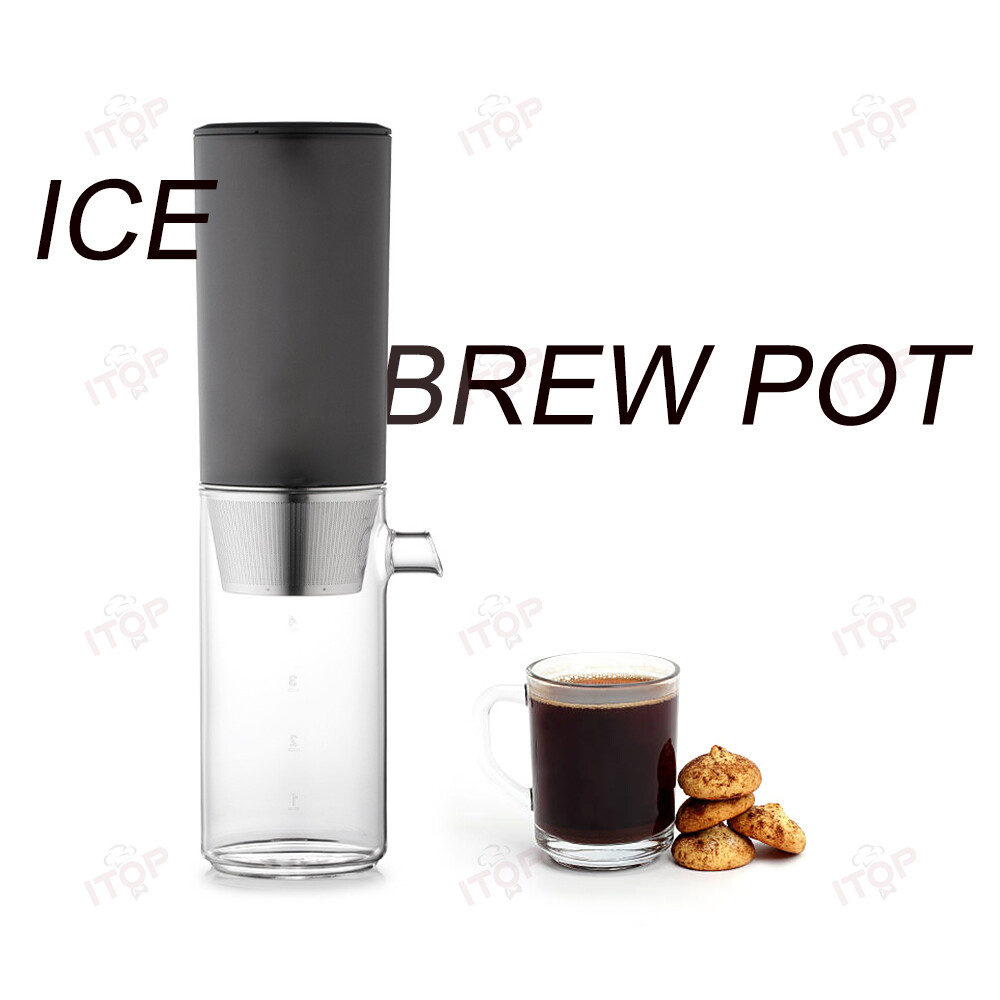 Manual Drip Coffee Pot Cold Extraction Ice Coffee Maker Glass Coffee ...