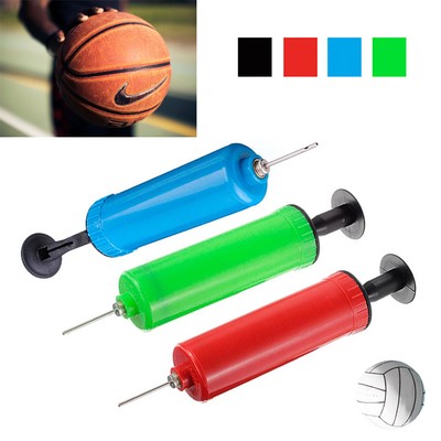 3X Sports Ball Hand Air Pump Soccer Football Basket Inflatable + Needle ...