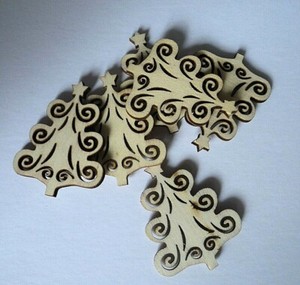Christmas Twirl Trees Embellishment Great for Cards & Crafts | eBay