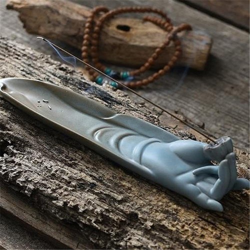 Buddha Hand Ceramic Incense Stick Burner Ancient Incense Stick Holder ...